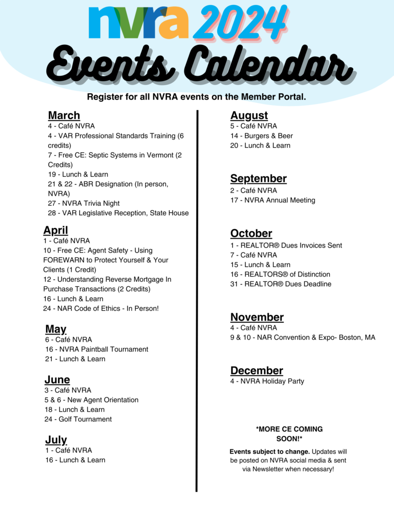 2024 Events Calendar PDF - NVRA